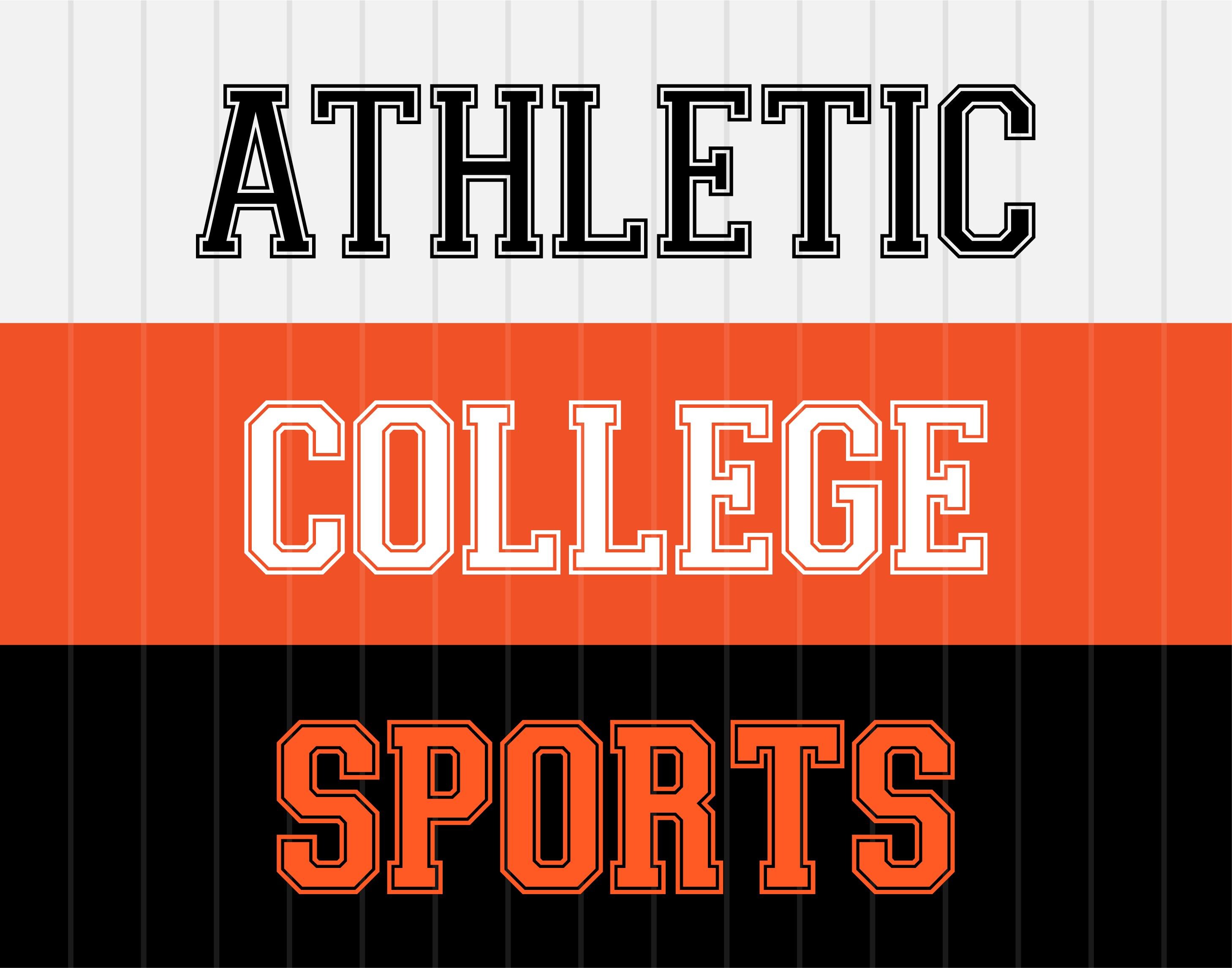 Varsity Narrow Fonts TTF SVG: College Sport Fonts for Cricut (digital ...