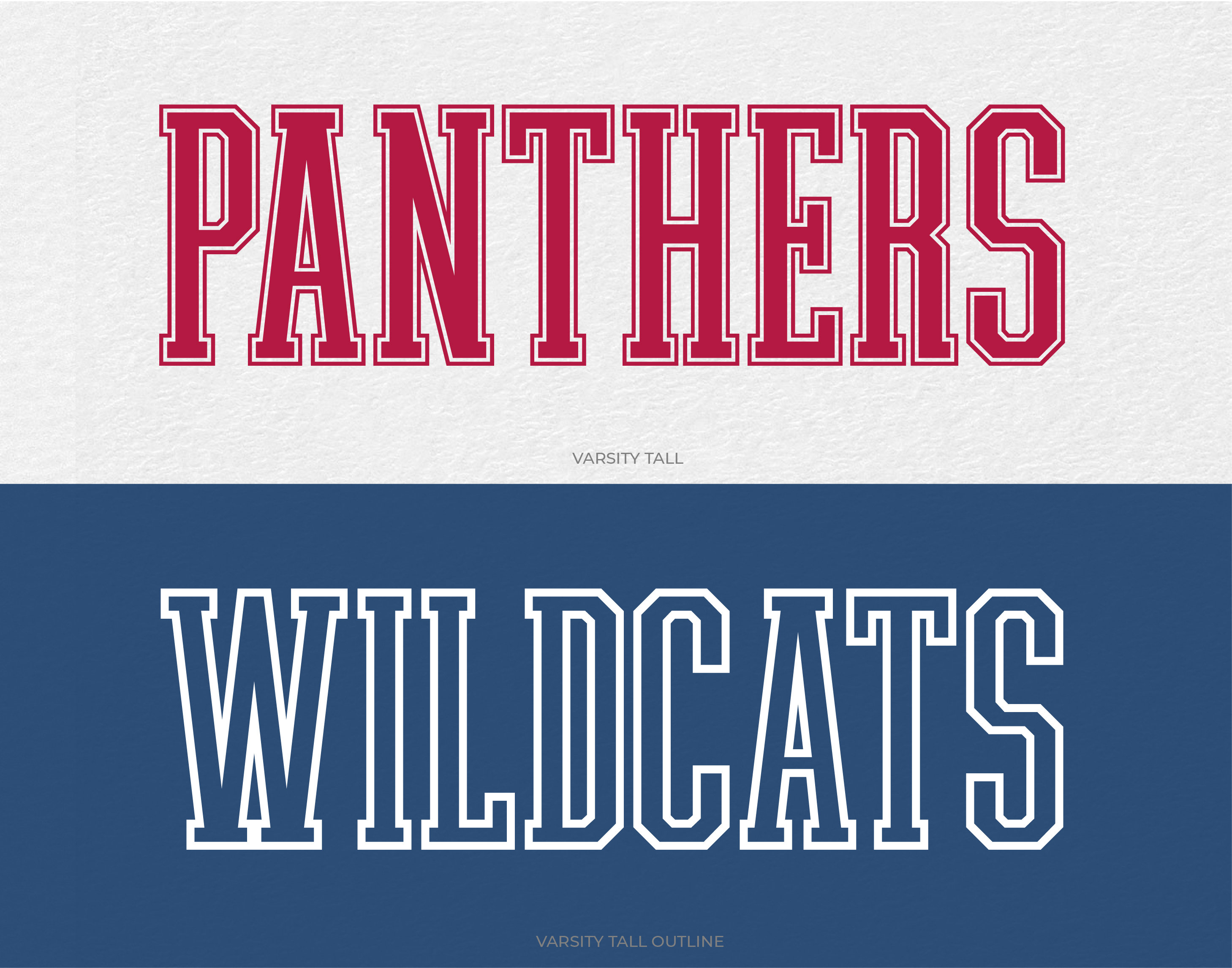 Varsity Tall Fonts TTF, Taller College Font, Outline Letters ...