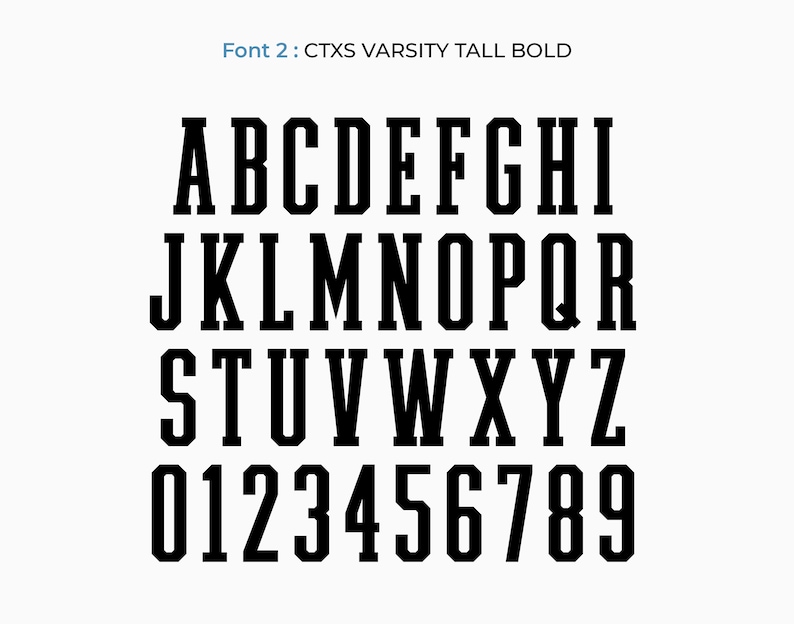 Varsity Block Font, Tall College Letters (svg, Png, Dxf, Ttf) - Etsy