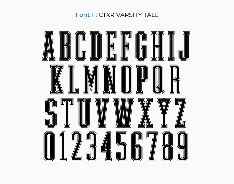 Varsity Fonts Tall TTF SVG College Fonts, Sports Font Svg, School Font ...