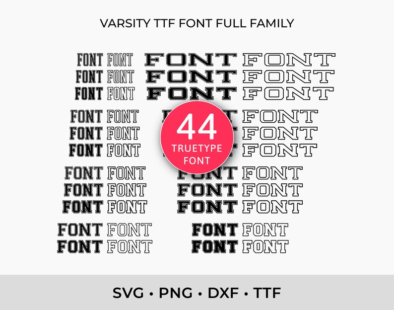 Varsity Font TTF Bundle, College Sports Fonts (digital Download) - Etsy