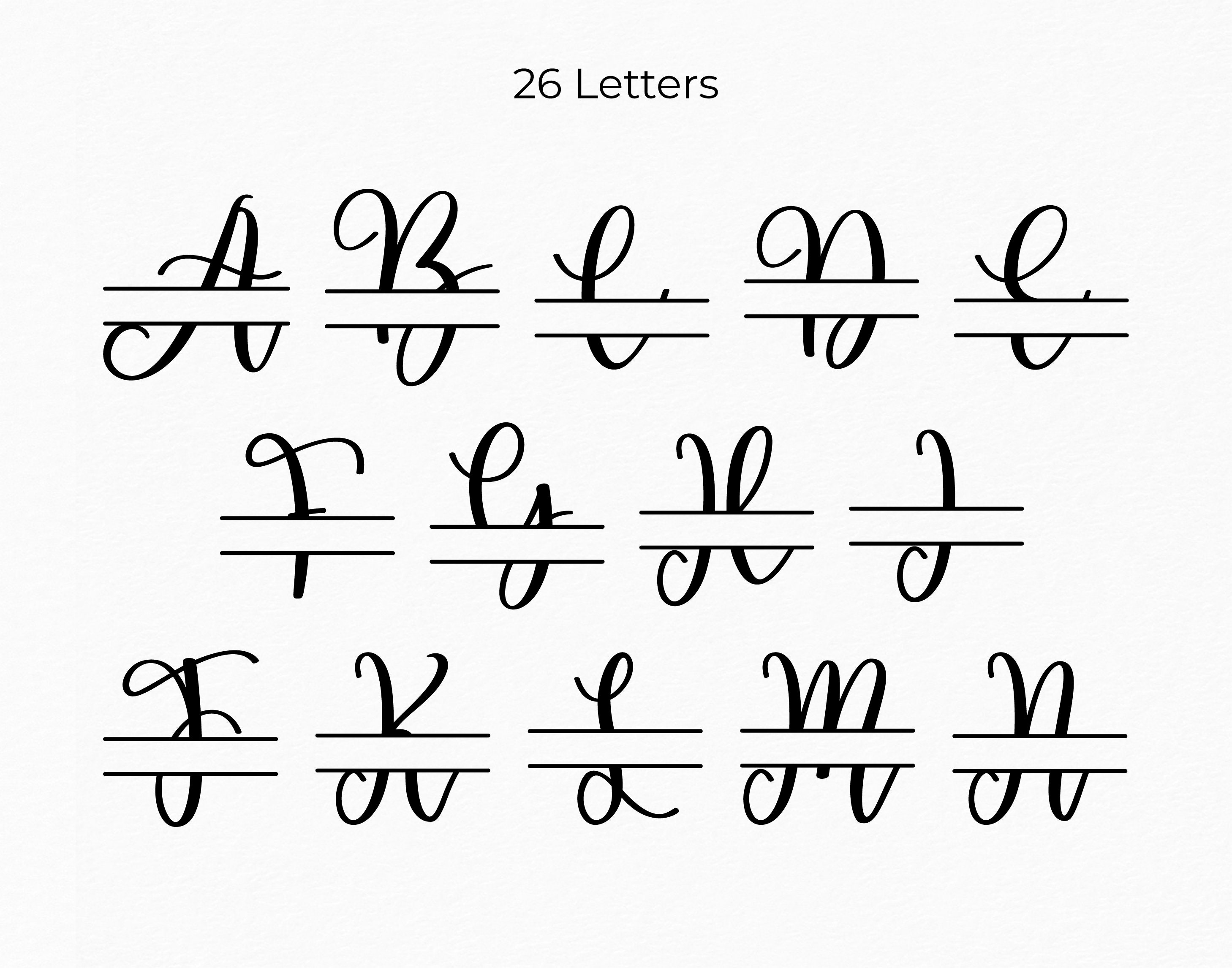 Split Monogram SVG TTF Alphabet Split Monogram Letters - Etsy Split Monogram SVG TTF Alphabet Split Monogram Letters - Etsy