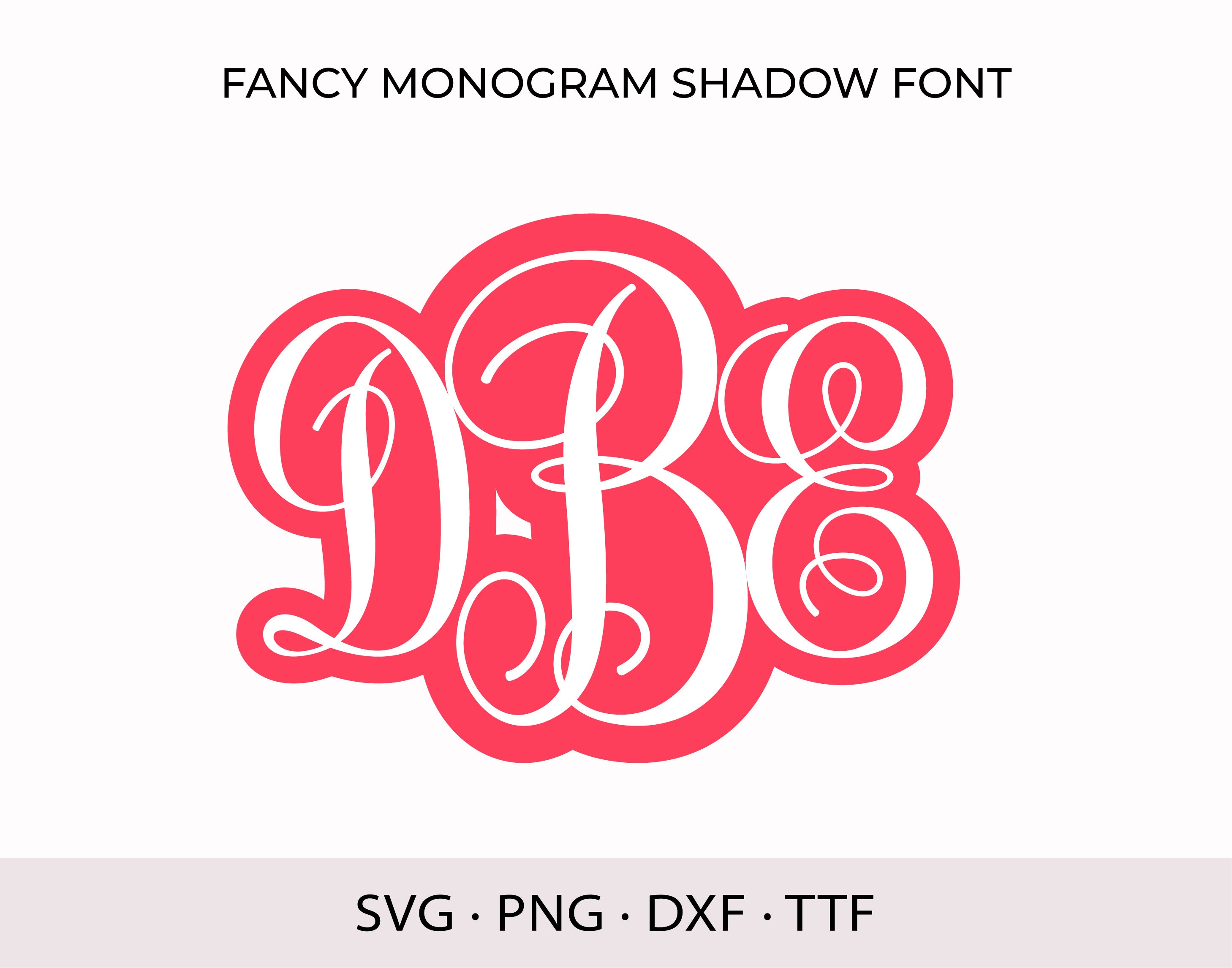 Monogram Fancy Font SVG TTF for Cricut Monogram Font Silhouette SVG ...