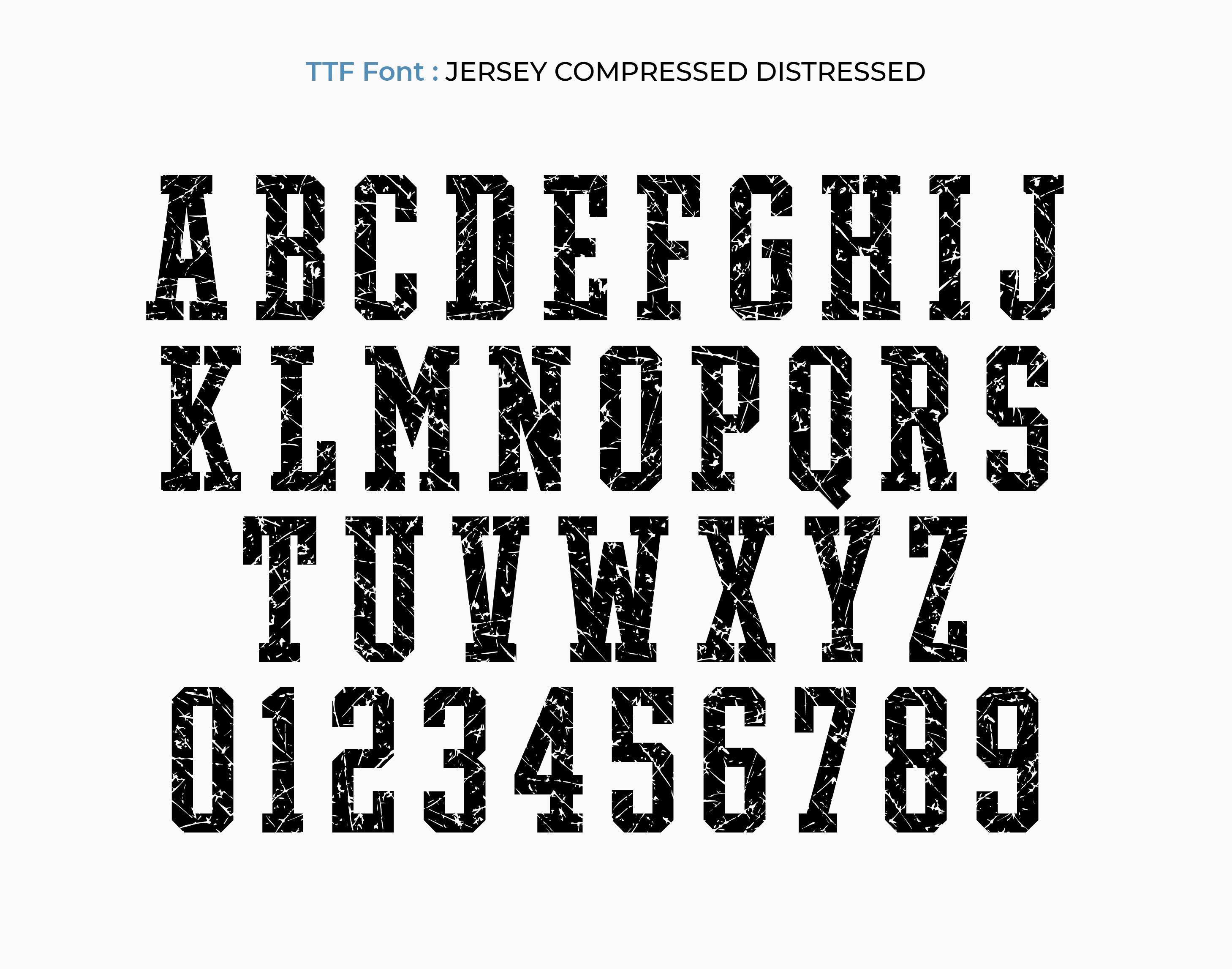 Distressed Font TTF SVG PNG Distressed Sports Font Distressed Jersey ...