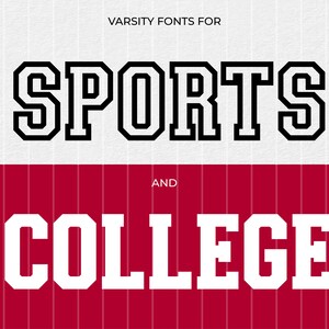 Varsity Narrow Fonts TTF SVG, Block and Outline Letters (downloadable ...