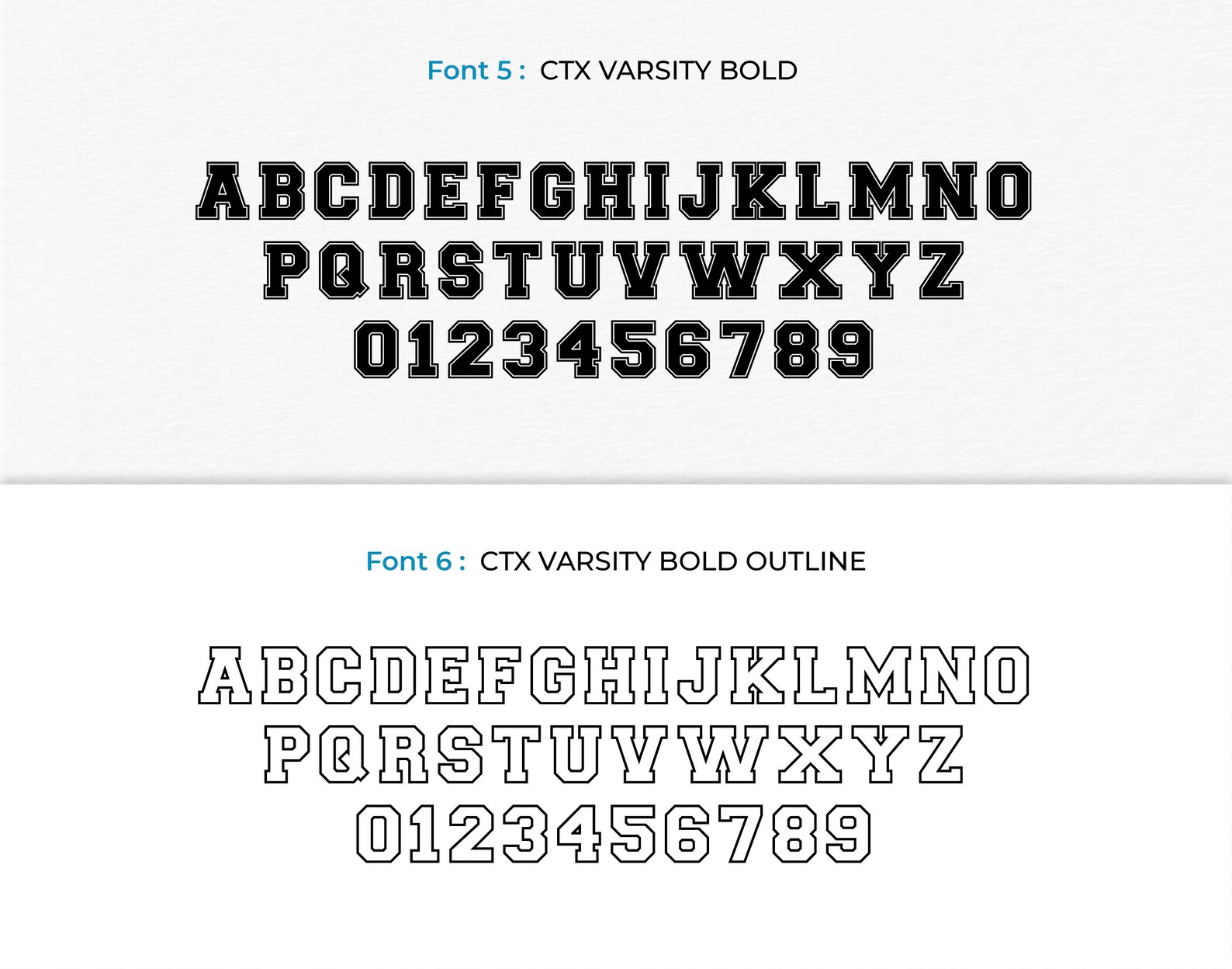 Varsity Font SVG Bundle, College Sports Font, Outline Letters (digital ...