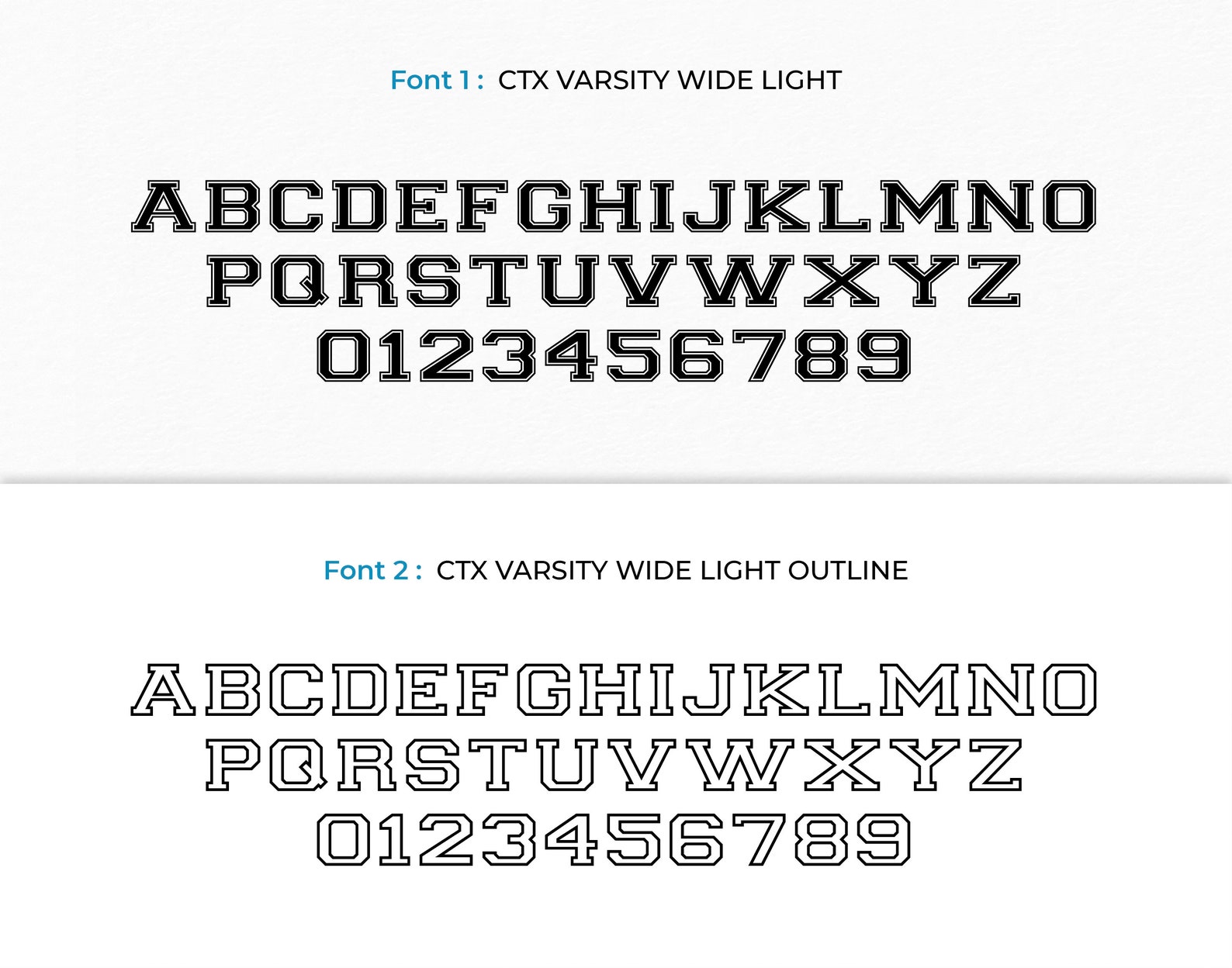 Varsity Font SVG TTF Wide Fonts Bundle, College Font Svg Sports Font ...