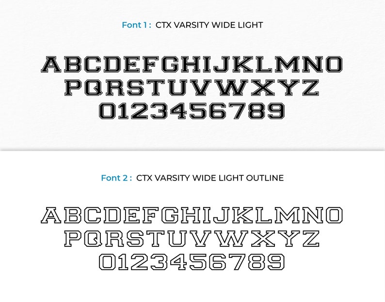 Varsity Font SVG TTF Wide Fonts Bundle, College Font Svg Sports Font ...