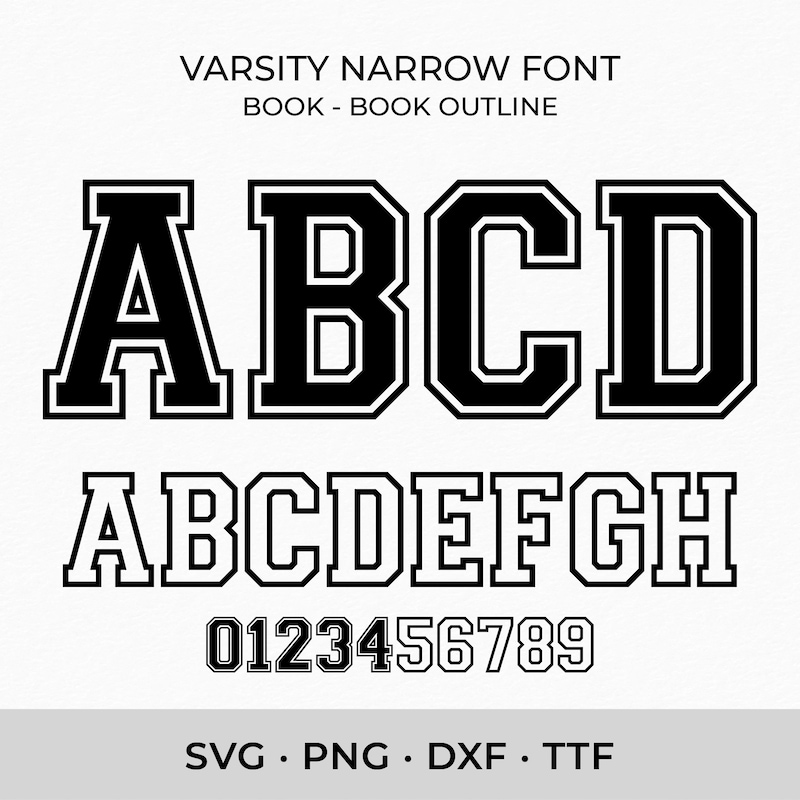 Narrow Sports Font - Etsy