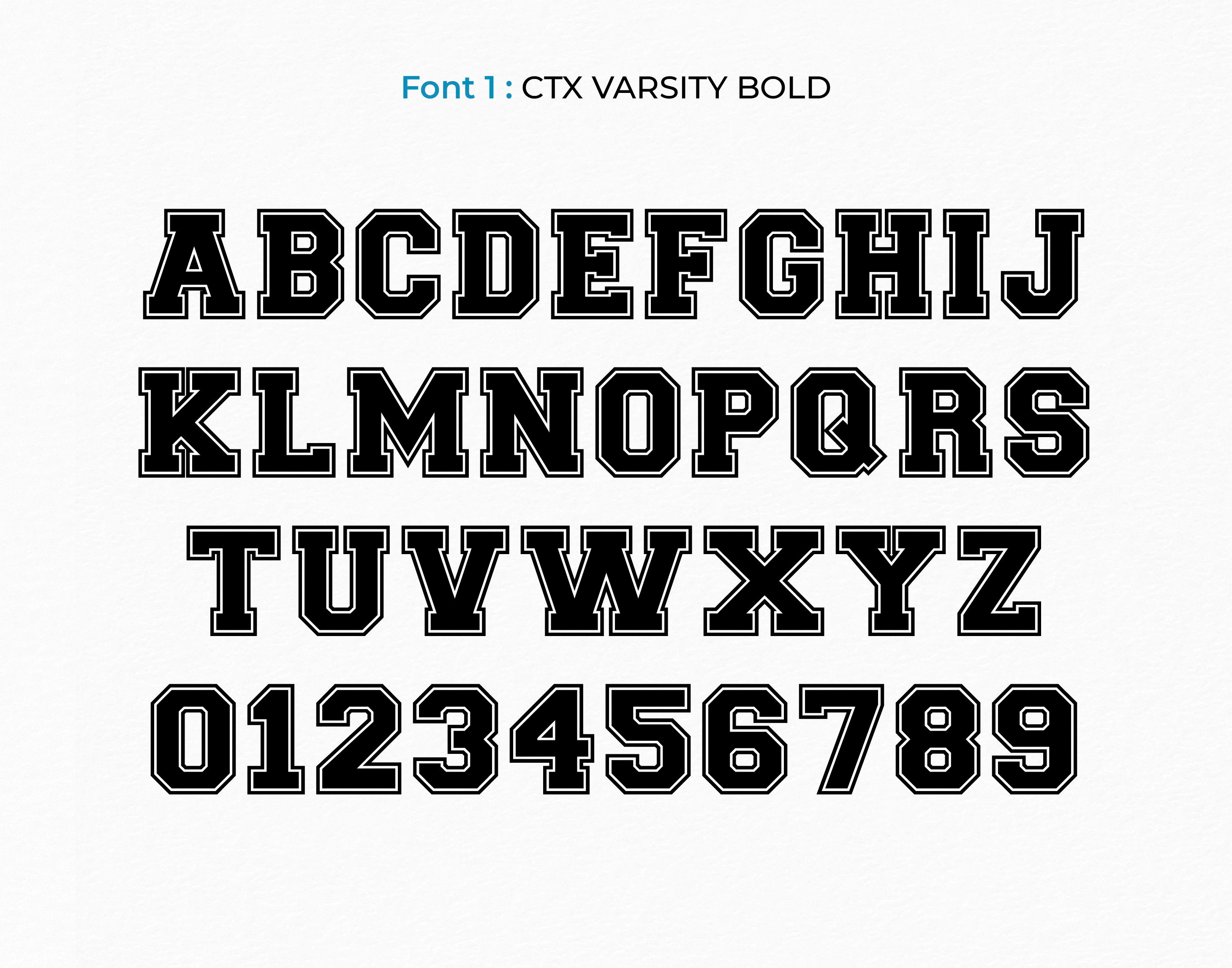 Varsity Font SVG TTF Bold, College Font Svg Sports Font Svg School Font ...