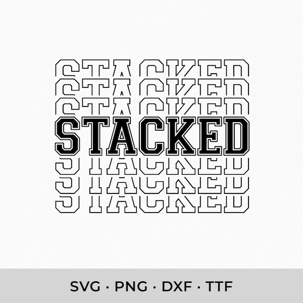Stacked Font - Etsy
