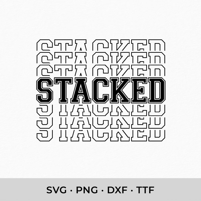 Stacked Font - Etsy