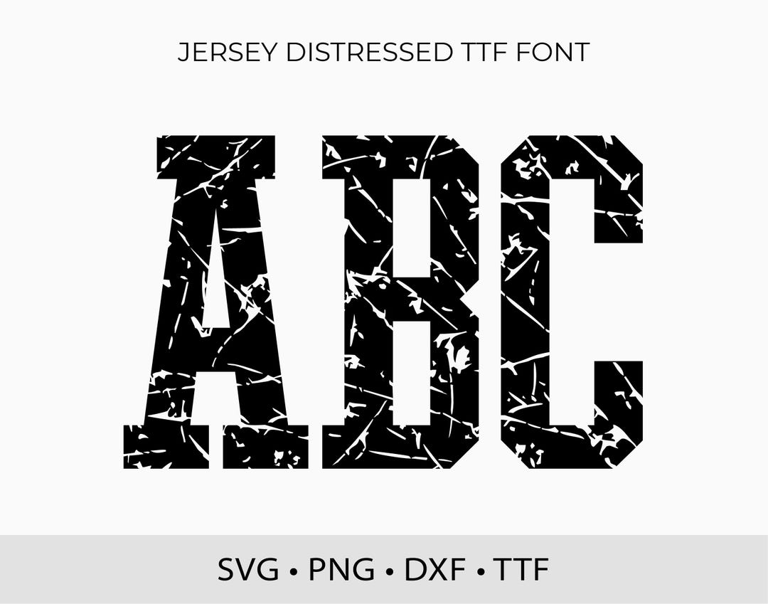 Distressed Sports Font TTF: Grunge Jersey Style (TTF, SVG) - Etsy