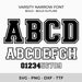 Varsity Font SVG, Narrow Bold & Outline, College Sports Font (digital ...