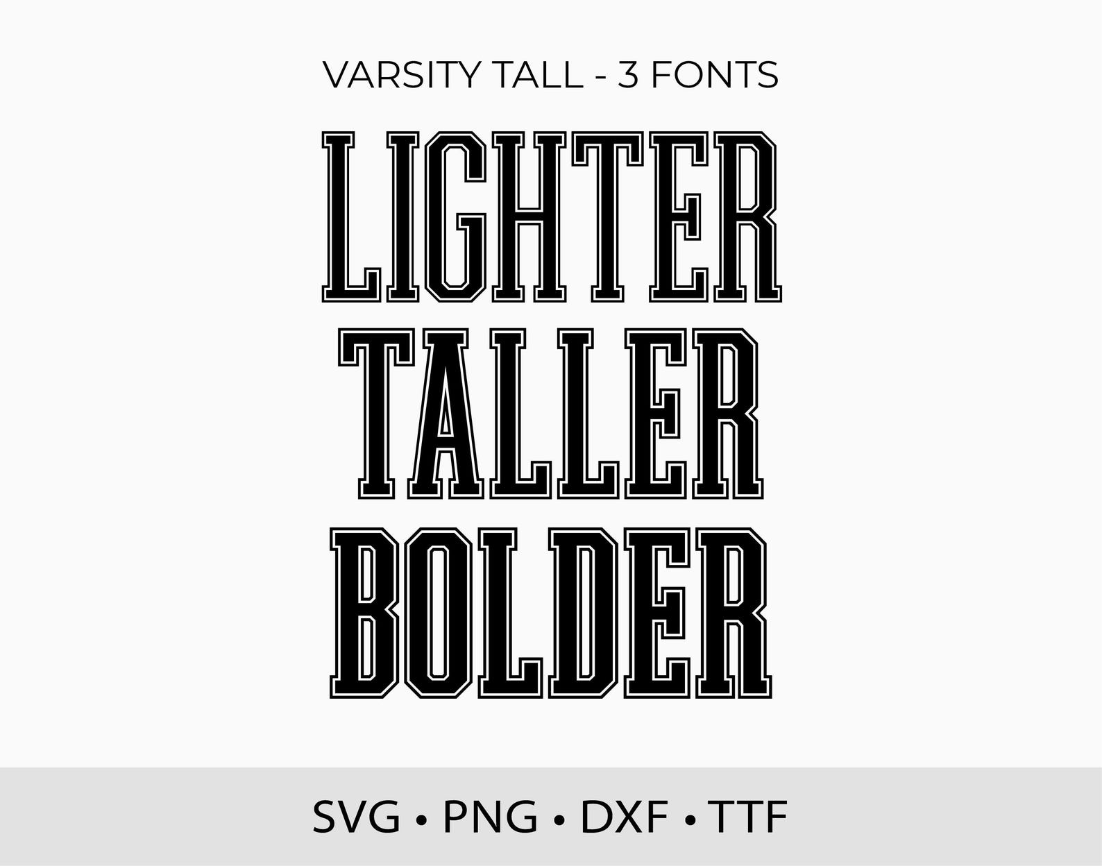 Varsity Tall Fonts TTF SVG College Fonts for Cricut Fonts, Sport Fonts ...