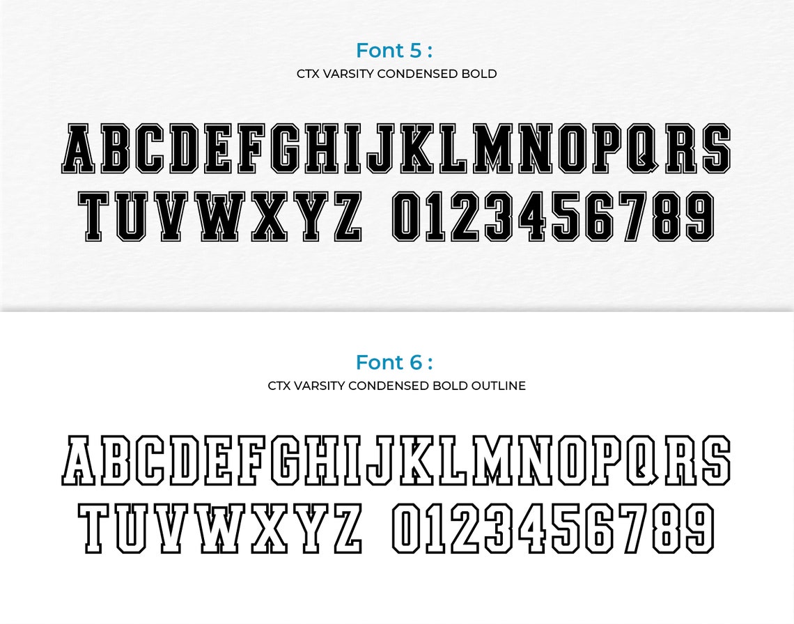 Varsity Font SVG TTF Condensed Fonts Bundle, College Font Svg Sports ...