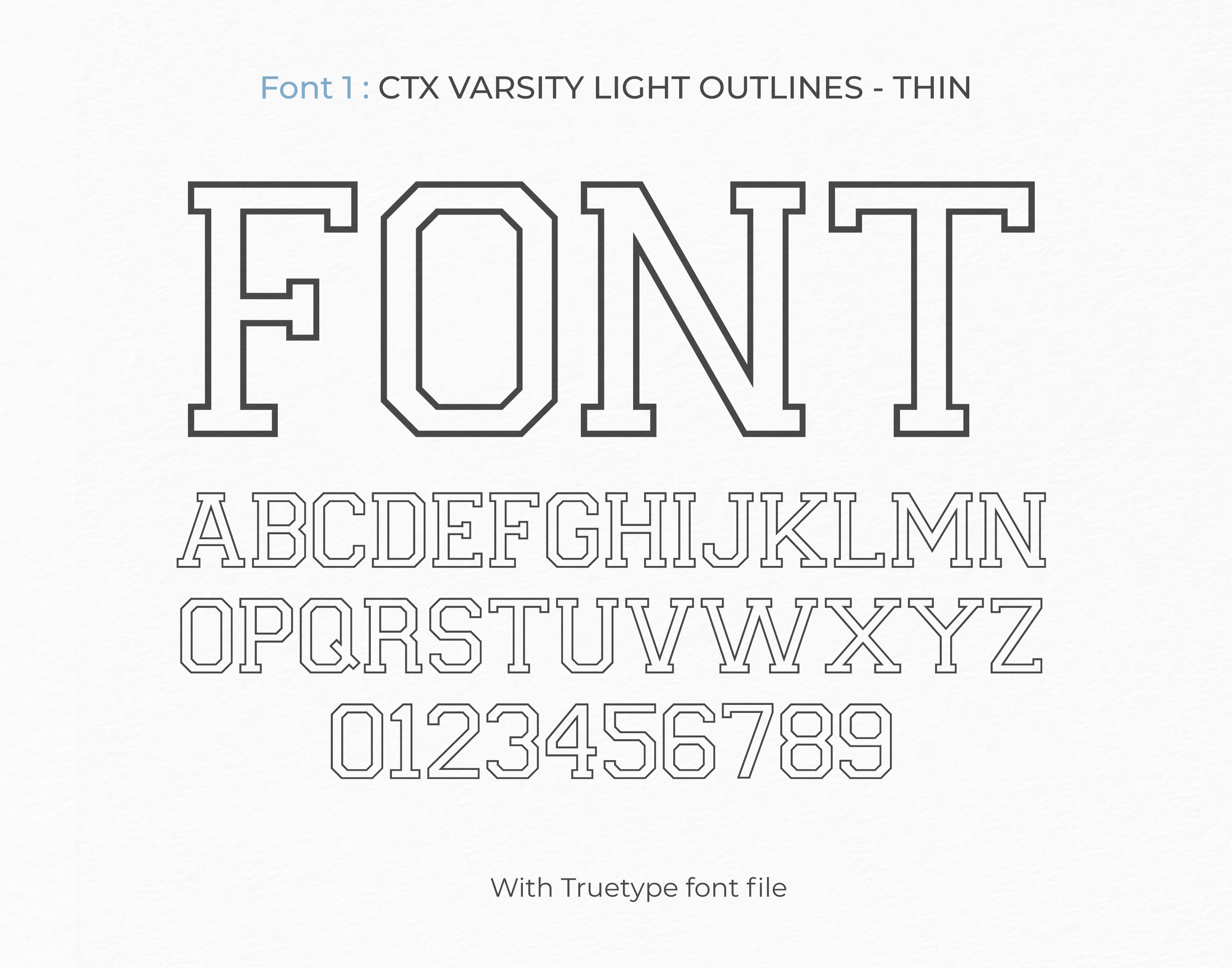 Varsity Font Svg Png Ttf College Font Svg Sport Font School Font Varsity Light Outline Font