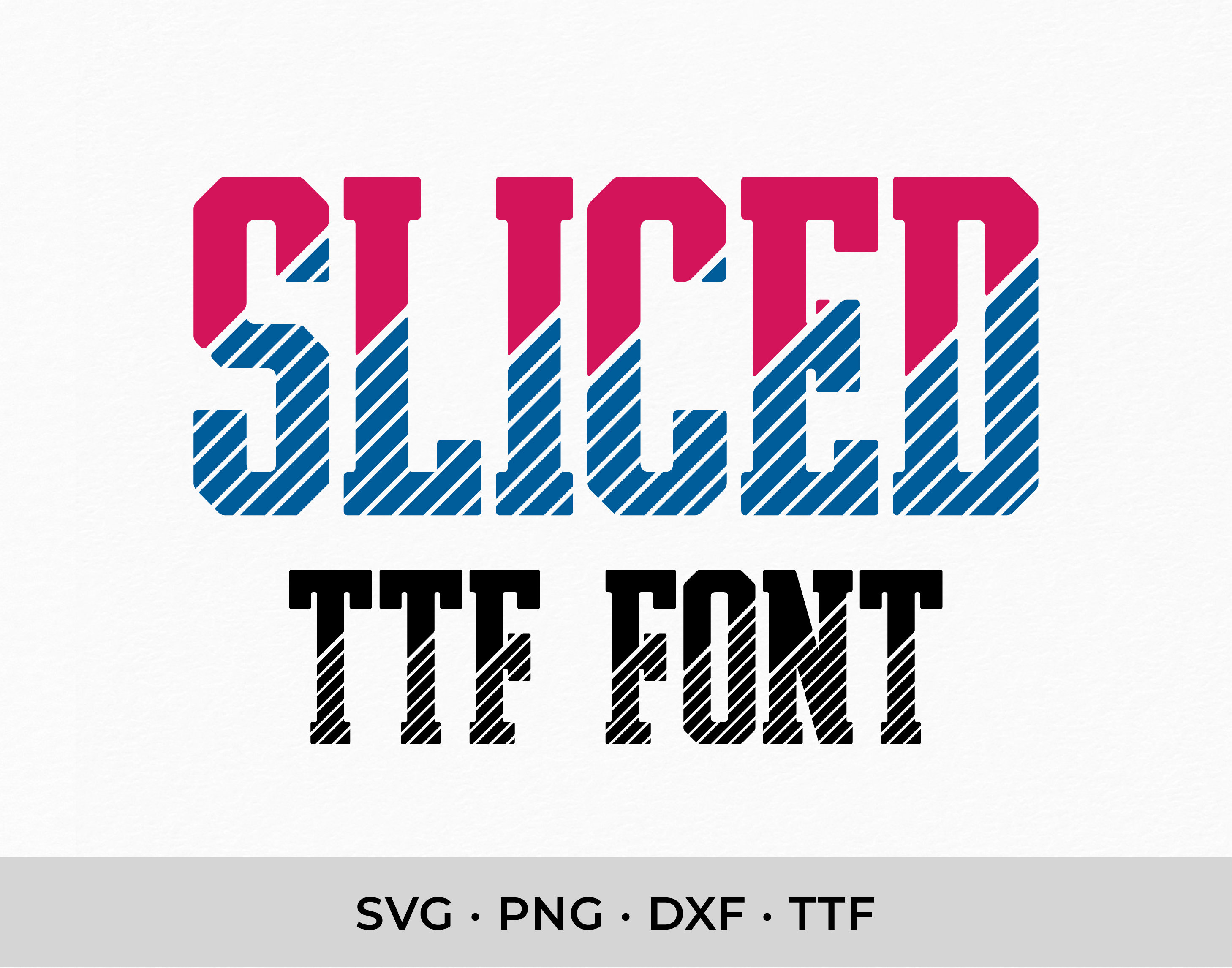 Sliced Font TTF SVG DXF Stripe Font Sports Font for Cricut Font Svg ...