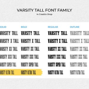 Ultra Tall Varsity Fonts: Sports SVG, TTF, SVG (digital Download) - Etsy