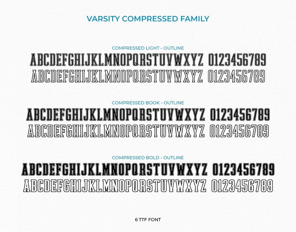 Varsity Font TTF Bundle, College Sports Fonts (digital Download) - Etsy