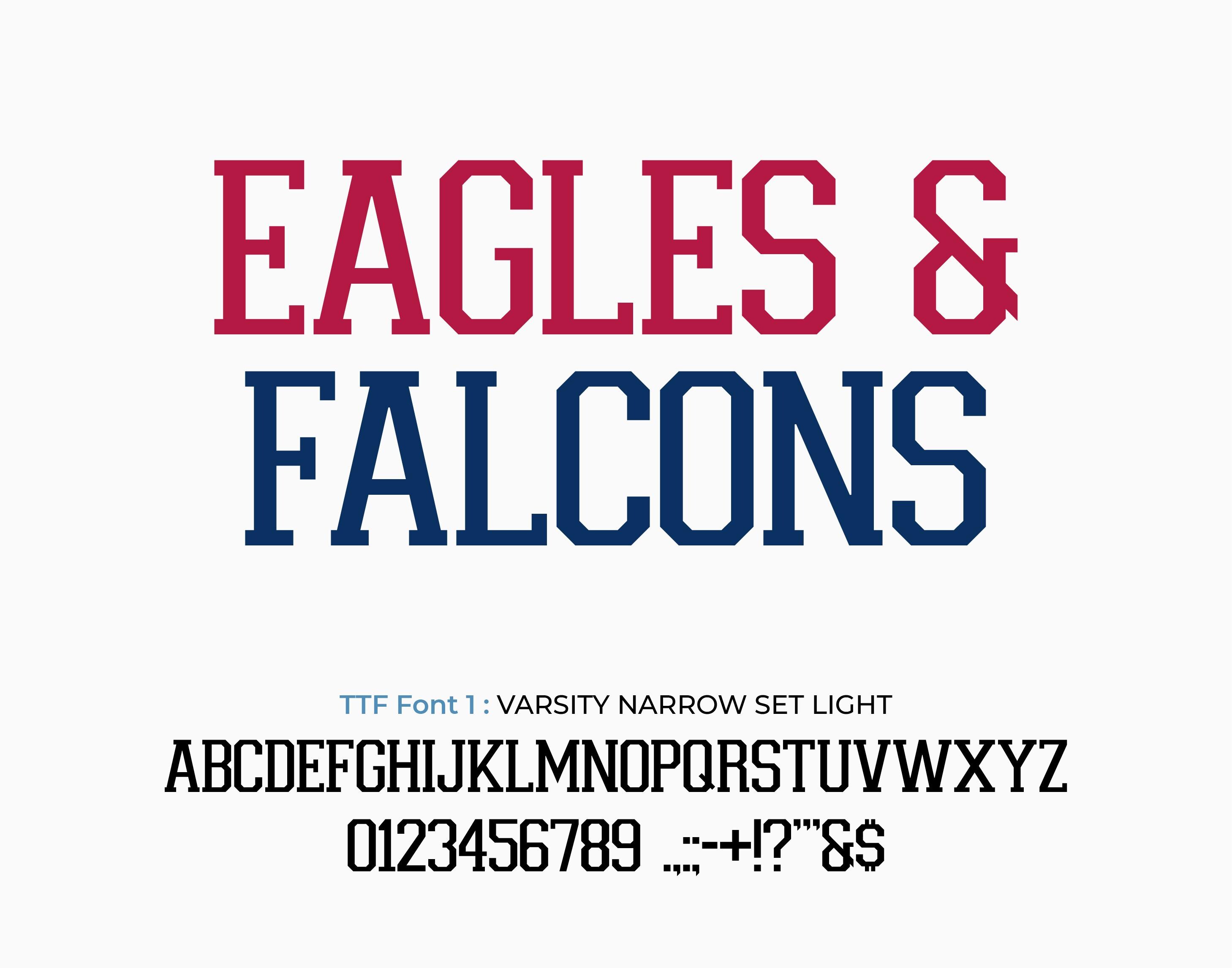 Varsity Narrow Block Fonts TTF SVG College Fonts for Cricut Block Fonts ...
