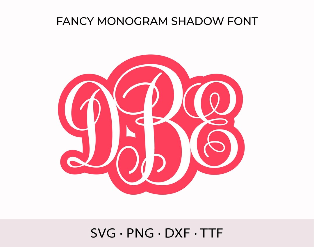 Fancy Monogram Font TTF SVF for Cricut Monogram Font Silhouette SVG ...