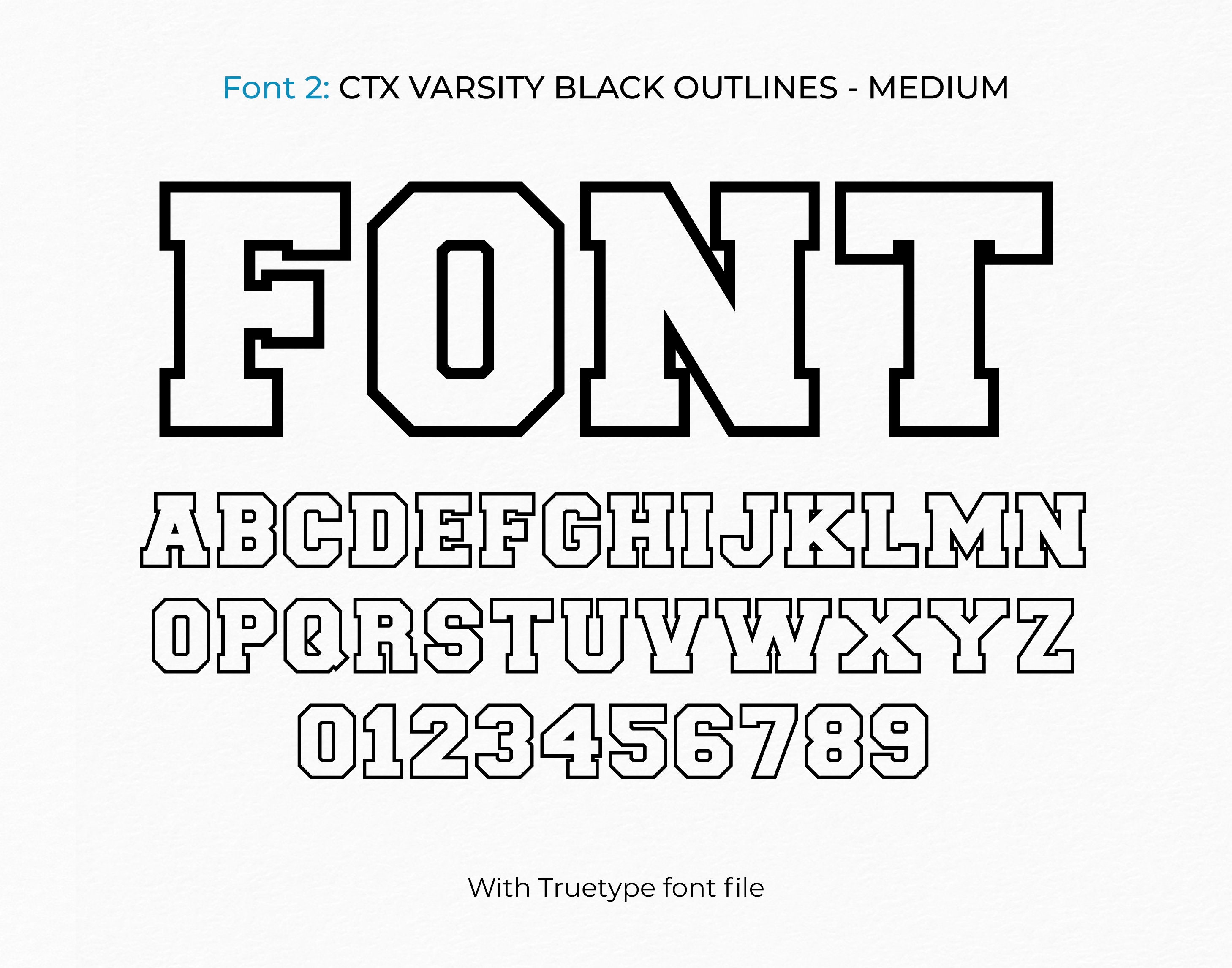 Varsity Font Svg Png Ttf College Font Svg Sport Font School Font Varsity Black Outline Font