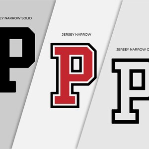 Jersey Narrow Font SVG TTF Outline Font, College Font, Layered Sports ...