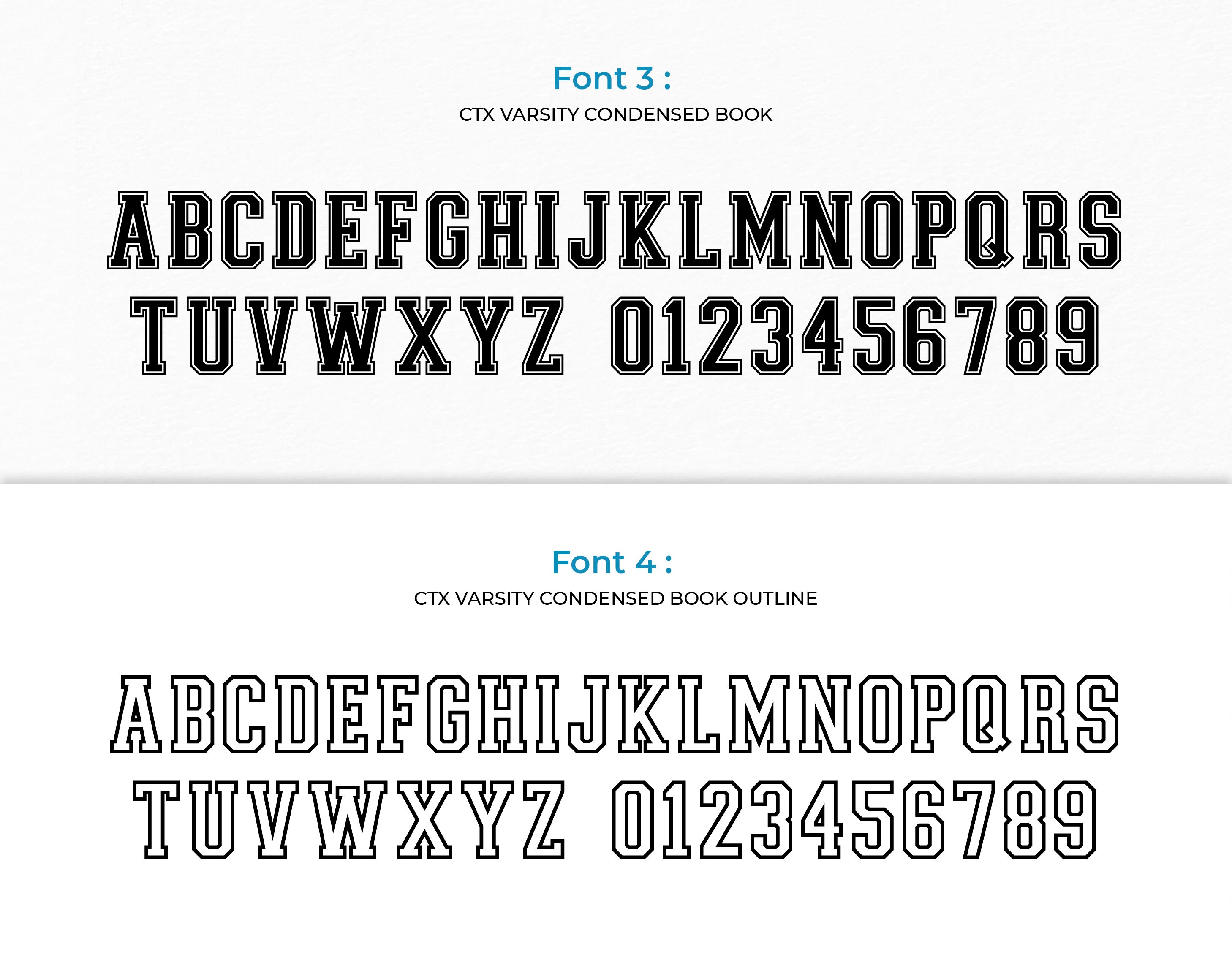 Varsity Font SVG TTF Condensed Fonts Bundle, College Font Svg Sports ...