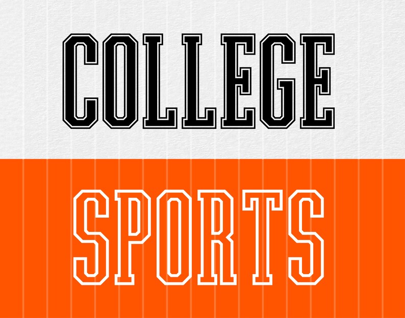 Varsity Fonts Tall TTF SVG College Fonts, Sports Font Svg, School Font ...