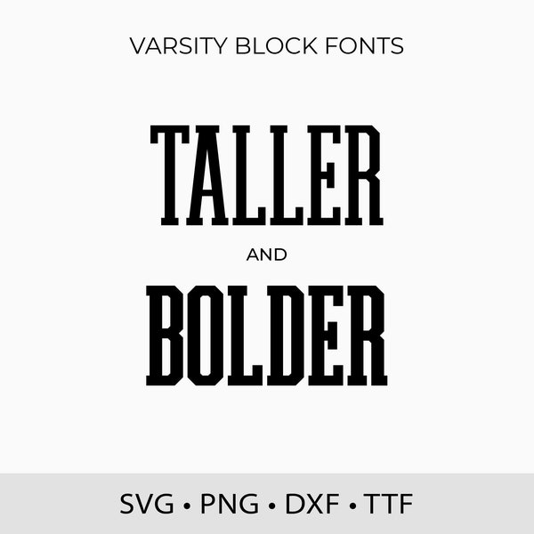 Tall Varsity Font Svg - Etsy