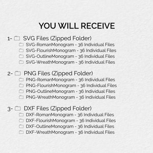 Monogram SVG PNG DXF Split Monogram Alphabet Monogram Letters Monogram ...