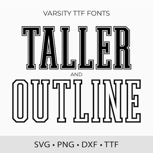Outline Font Images - Etsy