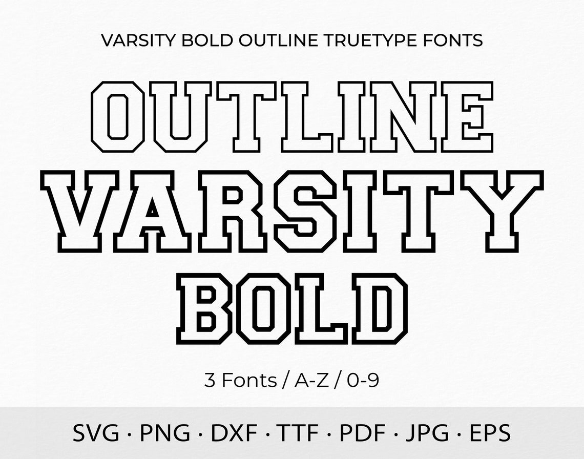 Varsity Font SVG PNG TTF College Font Svg Sport Font School - Etsy UK