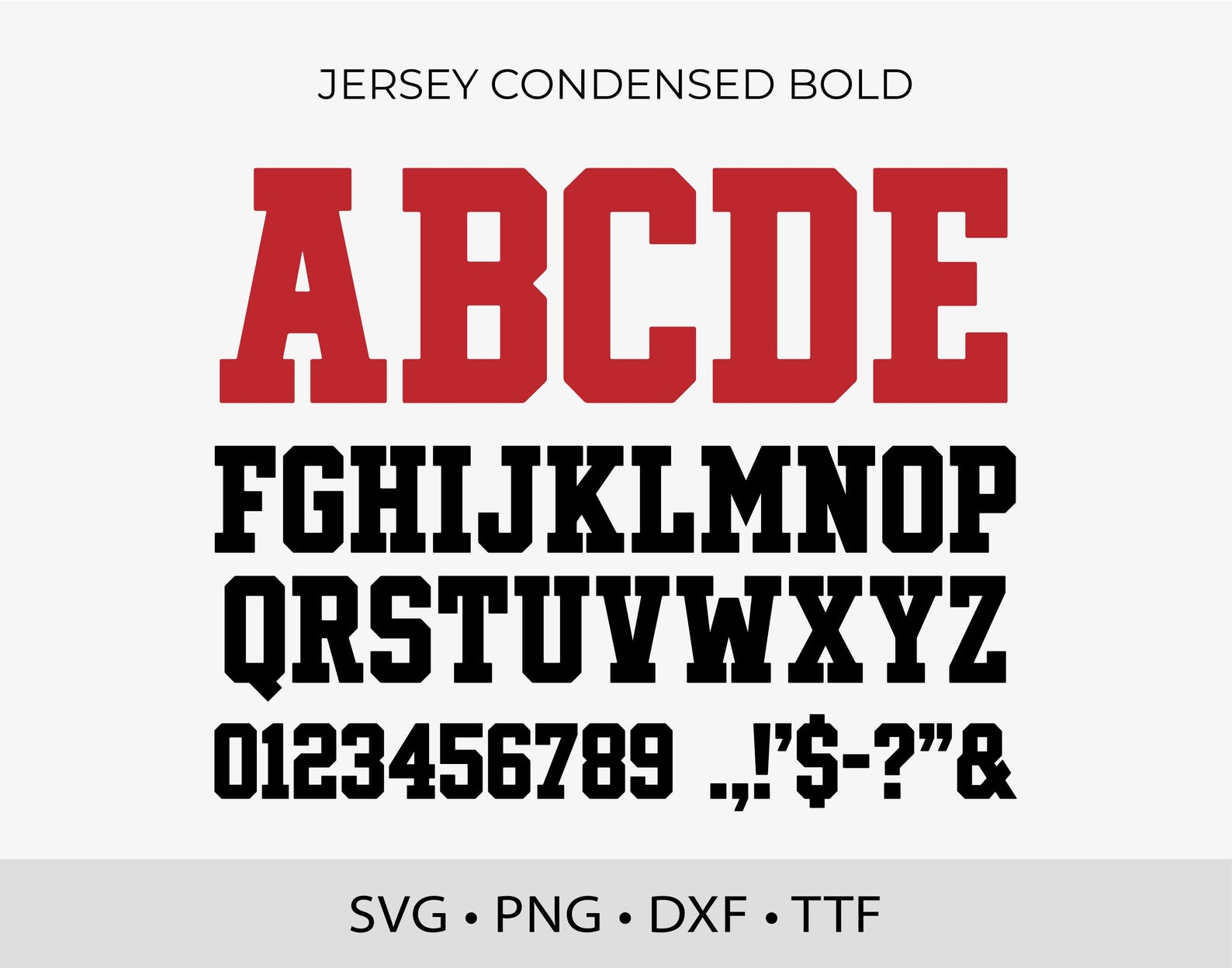 Jersey Condensed Bold Font: (SVG, TTF) University Alphabet Block ...