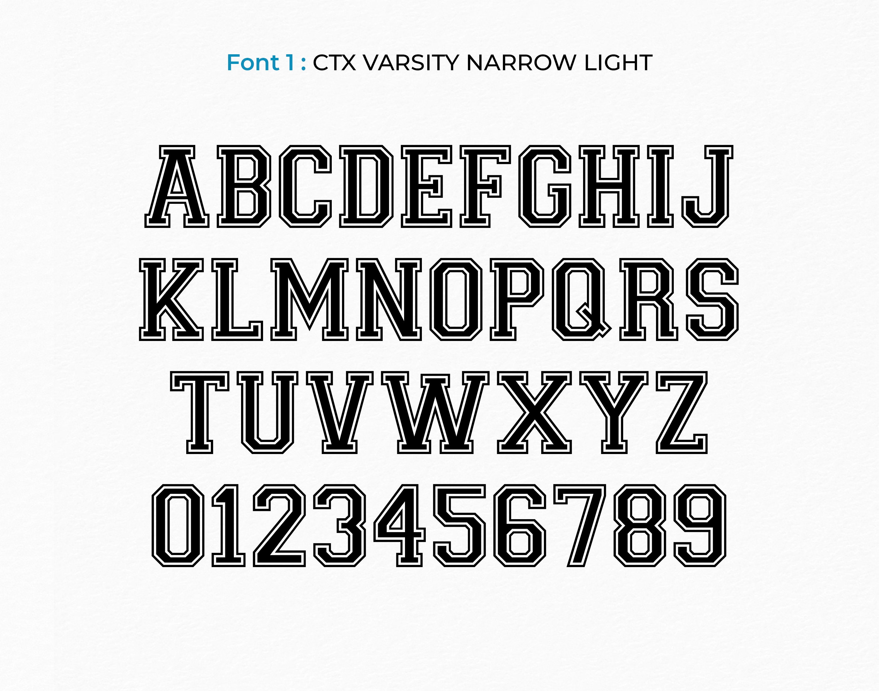Varsity Narrow Light Font SVG, TTF, College Sports (digital Download ...
