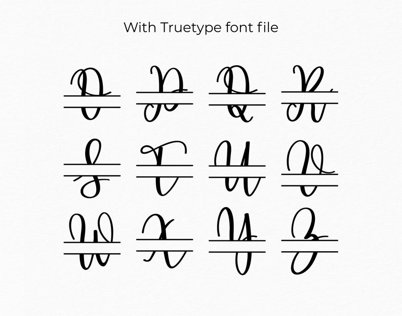 Split Monogram SVG TTF Alphabet Split Monogram Letters - Etsy Split Monogram SVG TTF Alphabet Split Monogram Letters - Etsy