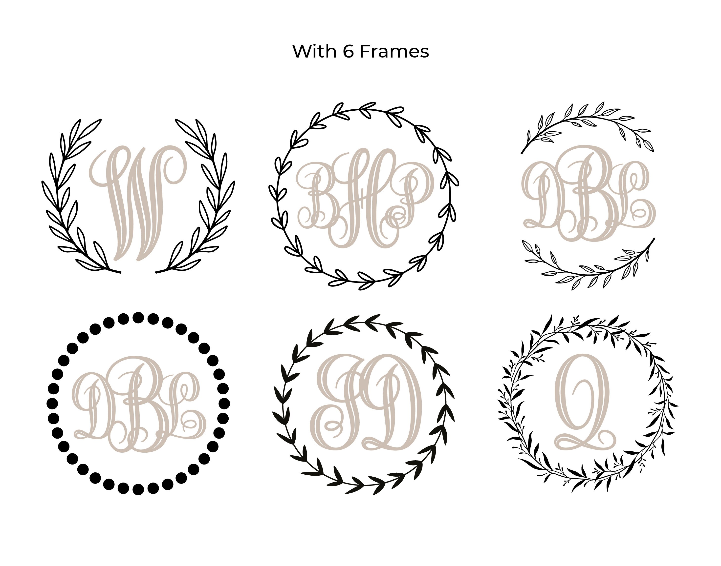 Monogram Font SVG TTF Fancy Font for Cricut Monogram Svg Files for ...