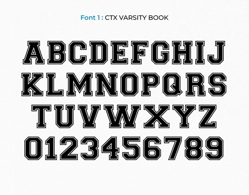 Varsity Font SVG, TTF, College Sports Font (digital Download) - Etsy