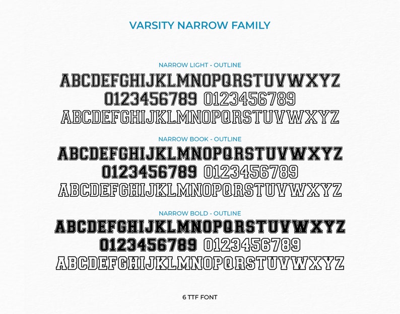 Varsity Font TTF Bundle, College Sports Fonts (digital Download) - Etsy