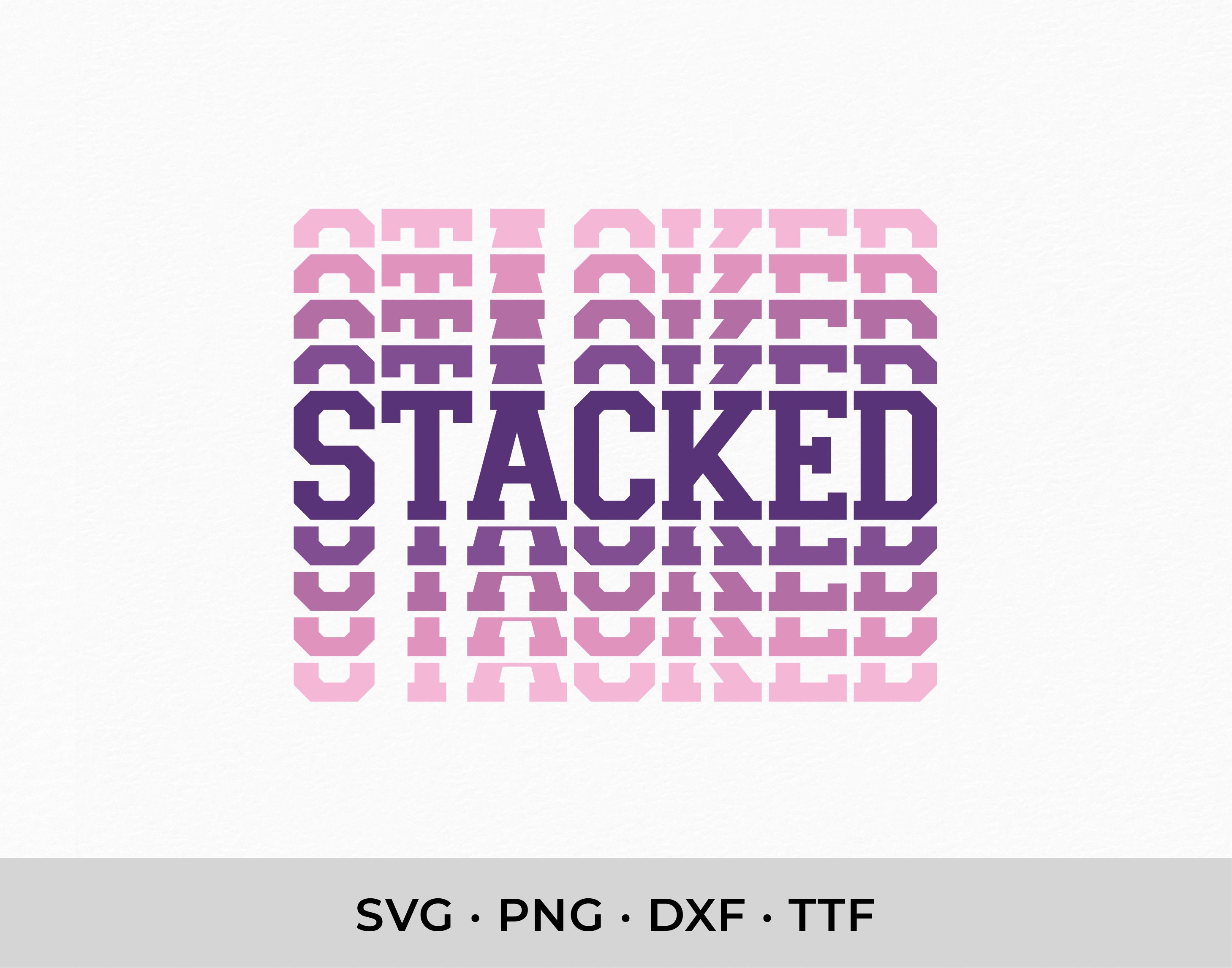Stacked Font TTF SVG Stacked Varsity Font for Cricut Font Svg Mirror ...