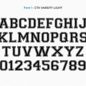 Varsity Font SVG TTF Light, College Font Svg Sports Font Svg School ...