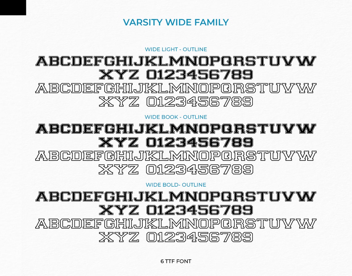 Varsity Font TTF Bundle, College Sports Fonts (digital Download) - Etsy