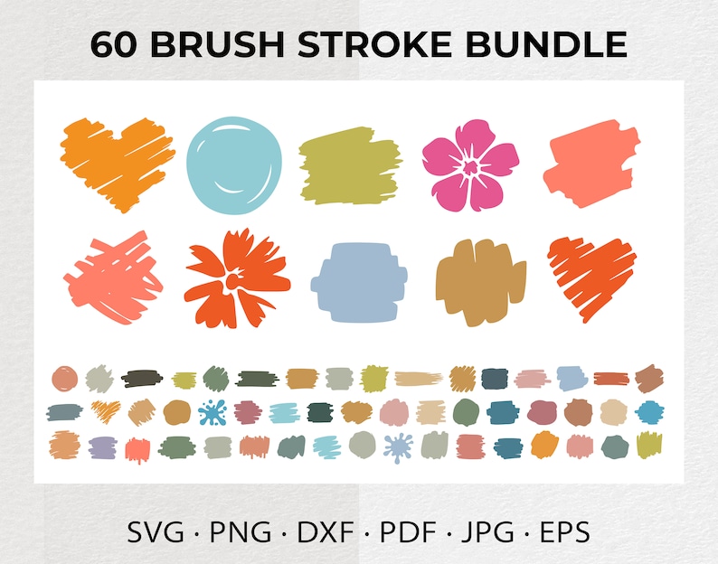 Paint Brush Stroke SVG Bundle Paint Brush Svg Png Keychain - Etsy
