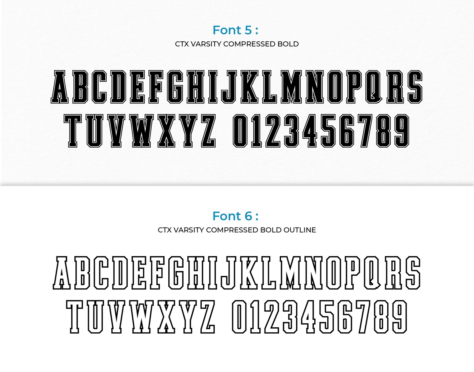 Varsity Font SVG TTF Compressed Fonts Bundle, College Font Svg Sports ...