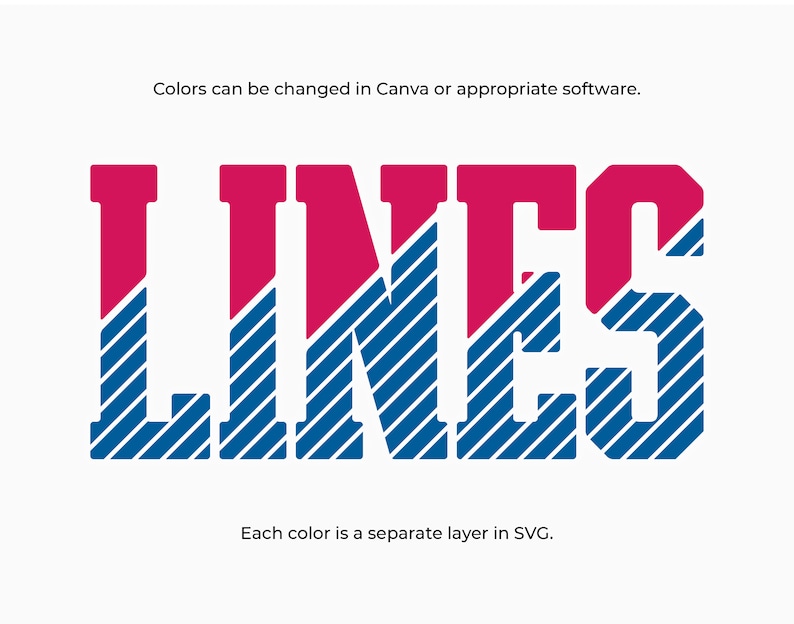 Sliced Stripe Font, Layered Letters TTF SVG DXF for Cricut (digital ...