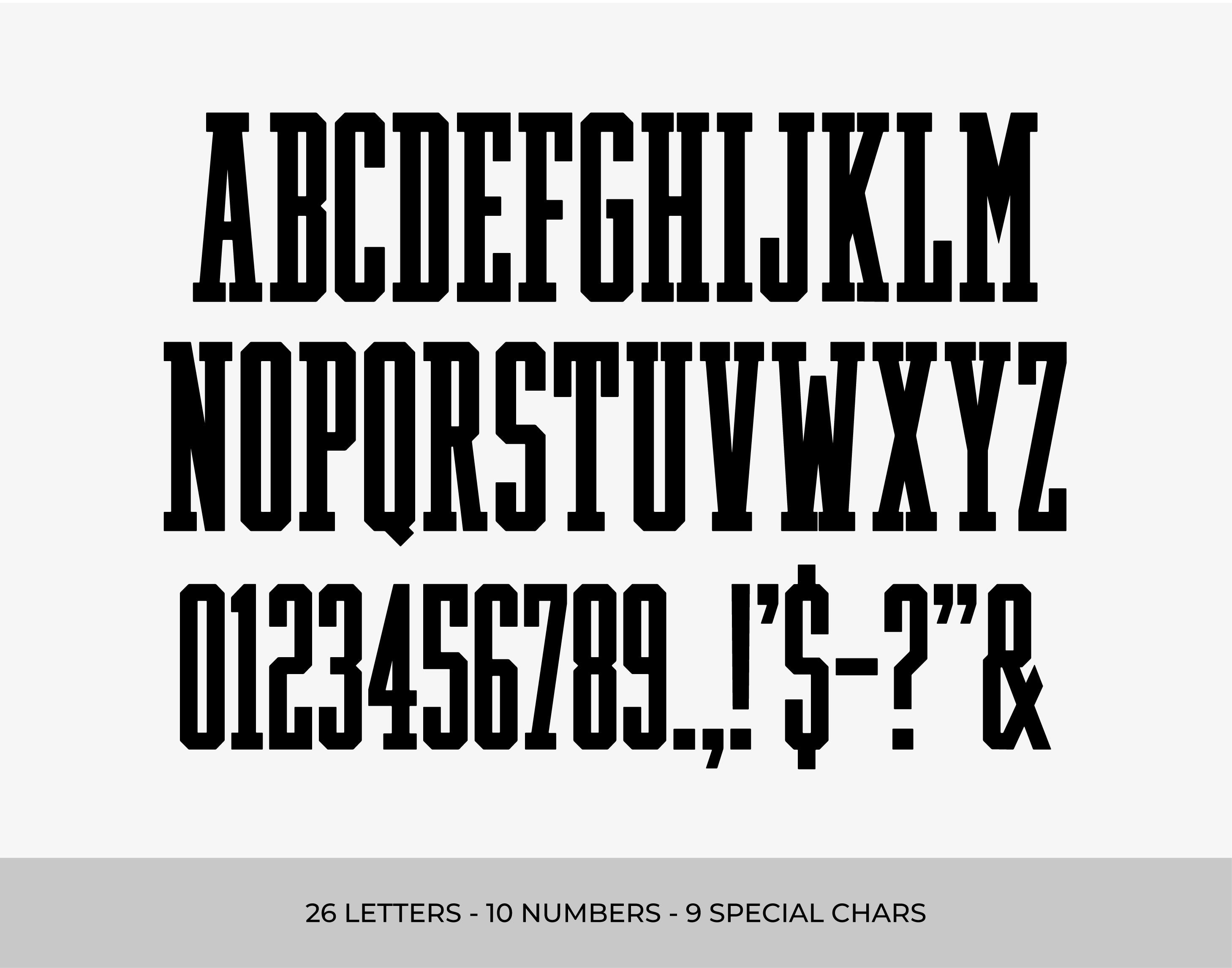 Jersey Taller Bold Font SVG TTF Tall Sports Font, Taller Alphabet ...