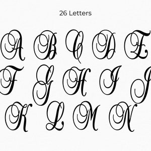 Monogram Font SVG TTF, Script Font, Cursive Font, Cricut Font, Fancy ...