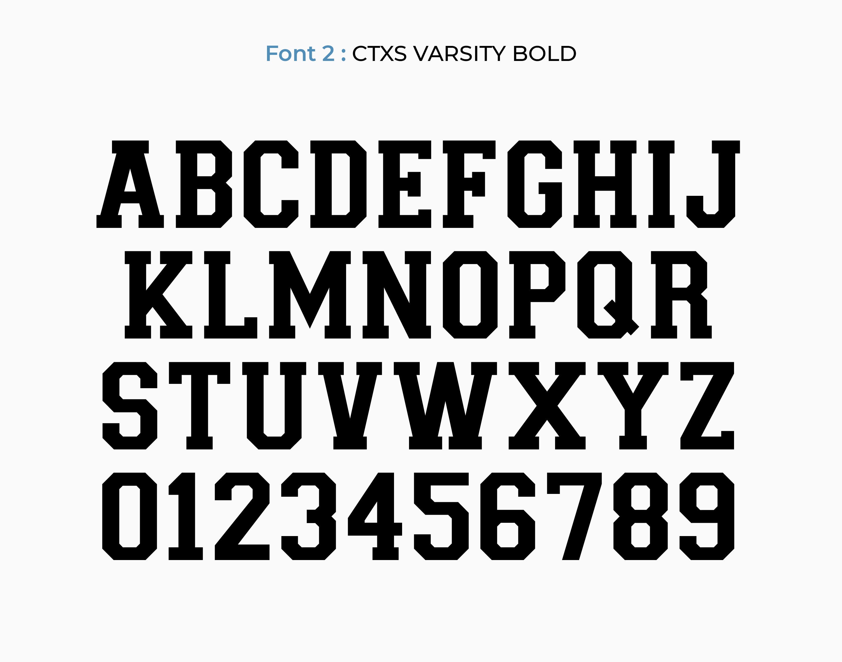 Varsity Fonts TTF SVG College Fonts for Cricut Block Font, Sports Fonts ...