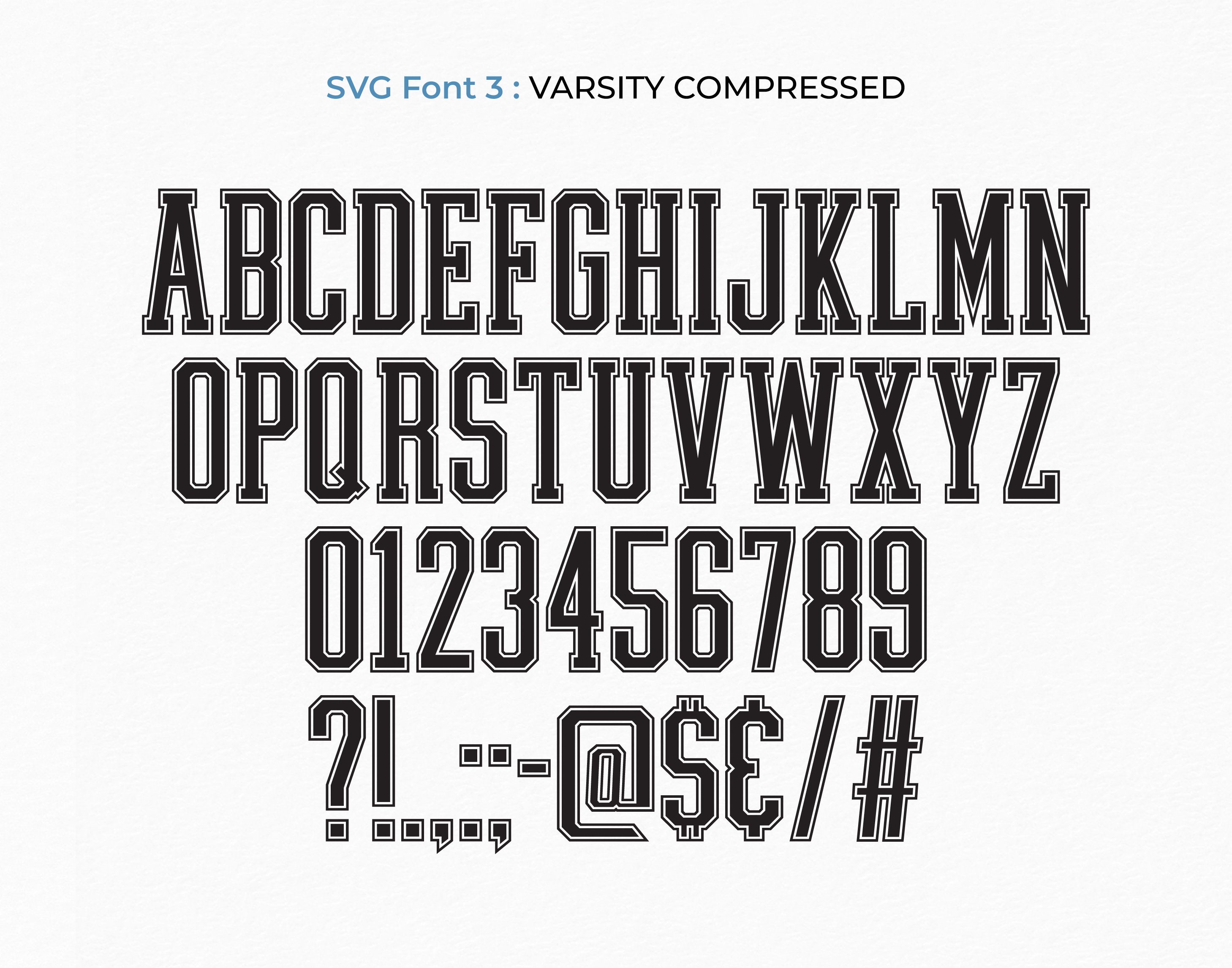Varsity Fonts SVG Bundle Split Alphabet, College Fonts Svg, Sports Font ...